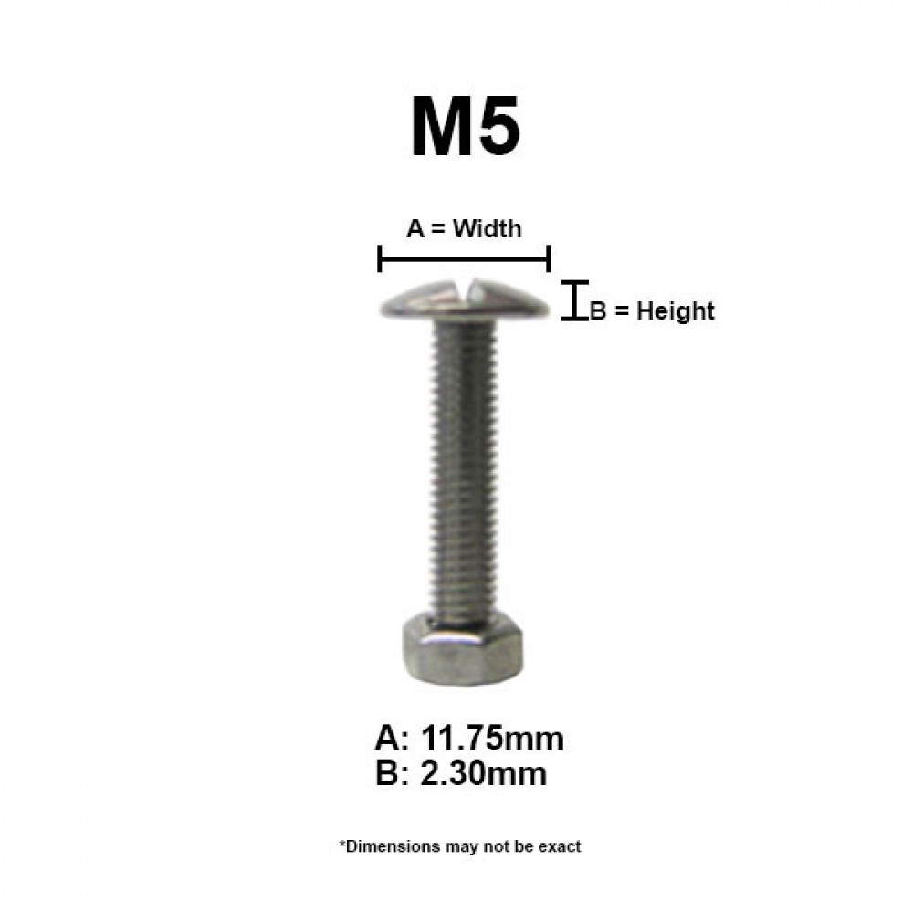 M05X16 STAINLESS LOW ITALIAN SLOT MACHINE SCREW