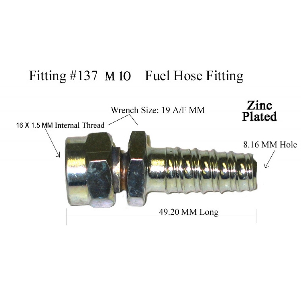 #137 FUEL FITTING M10