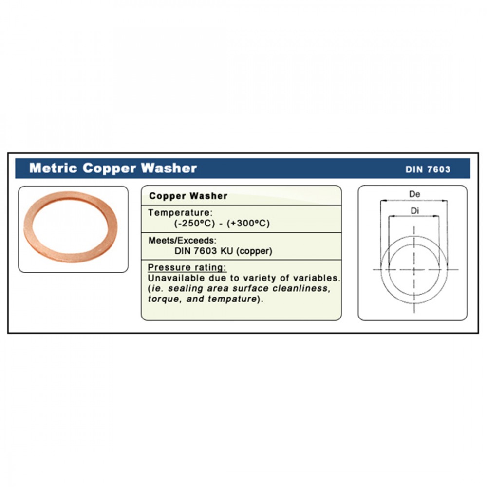 COPPER SEALING WASHER 12X18X1.5 TYPE A